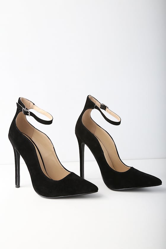 Chic Vegan Heels - Black Pumps - Pointed Toe Pumps