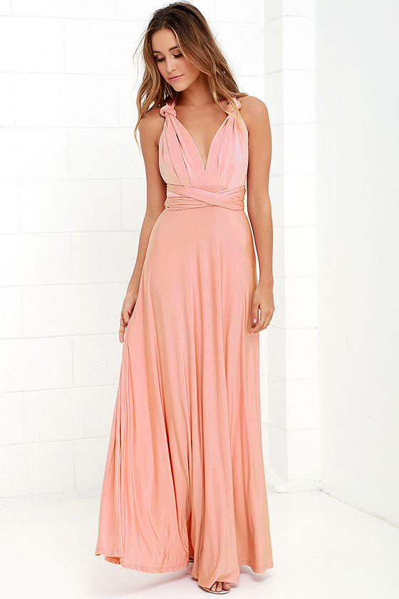 Convertible Dress Blush Pink Maxi Dress Infinity Dress