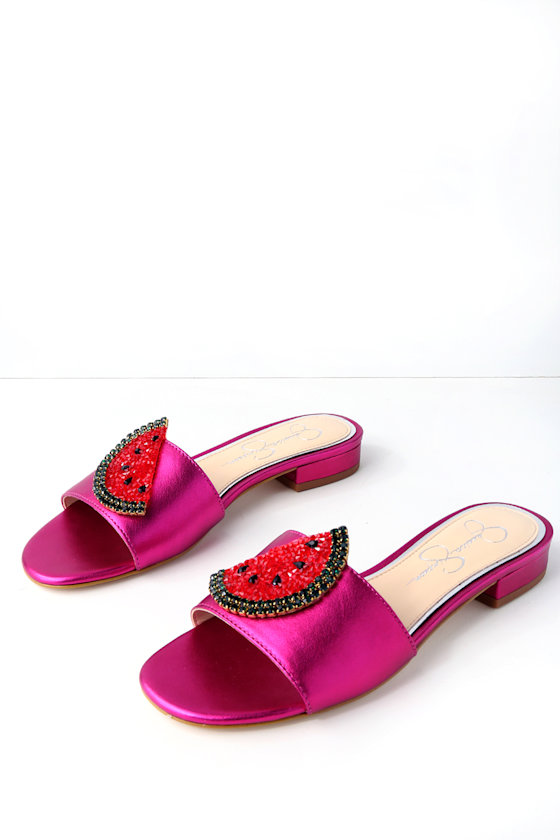 Jessica Simpson Crizma - Magenta Slide Sandals