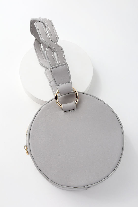 Cute Grey Mini Purse - Grey Wristlet - Suede Mini Purse