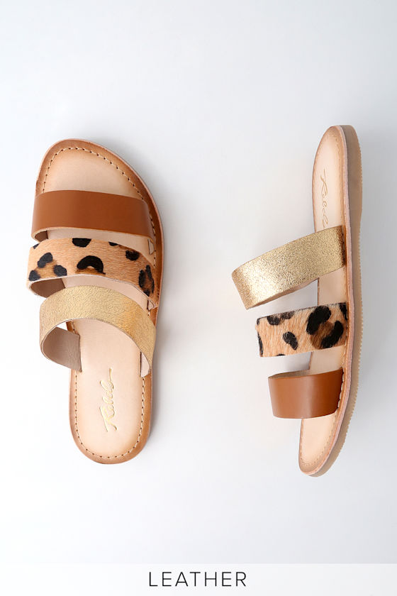 Rebels Jaylen - Leather Slide Sandals - Strappy Slides