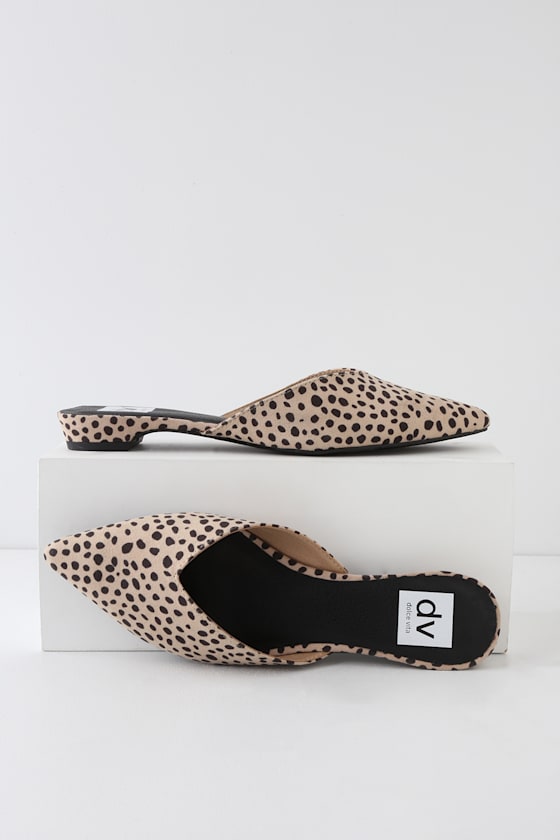 DV by Dolce Vita Alert - Leopard Print Mules - Vegan Suede Mules