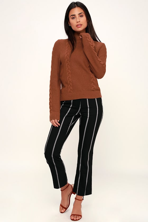 Cute Brown Sweater - Cable Knit Sweater - Lightweight Sweater