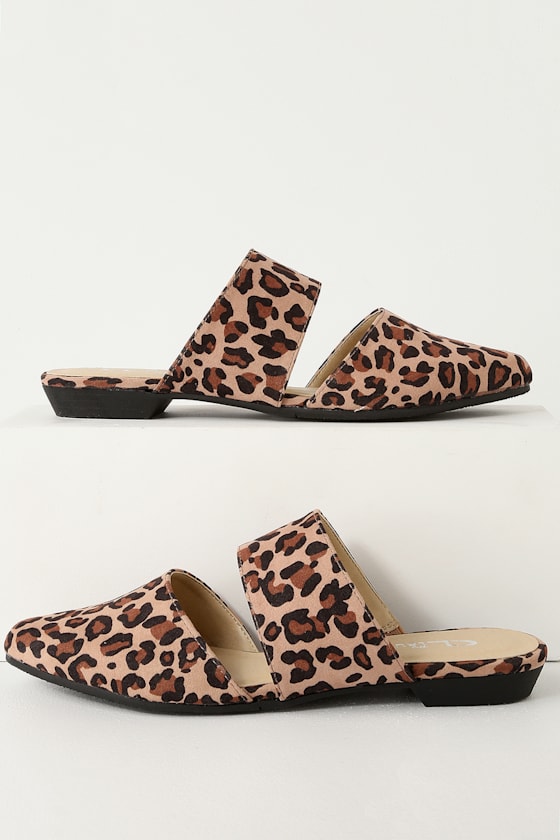 CL by Laundry Enya - Cutout Slides - Leopard Print Slides