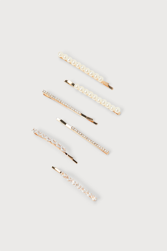 Gold Hair Pins - Hair Pin Set - Rhinestone Hair Pins - Bobby Pins - Lulus