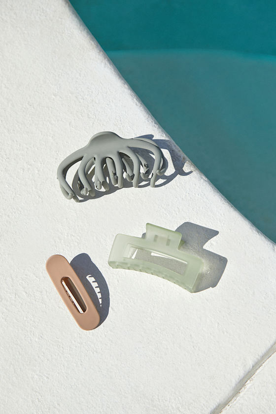 KITSCH Recycled Plastic Hair Clips - Claw Clip Set - Octopus Clip - Lulus