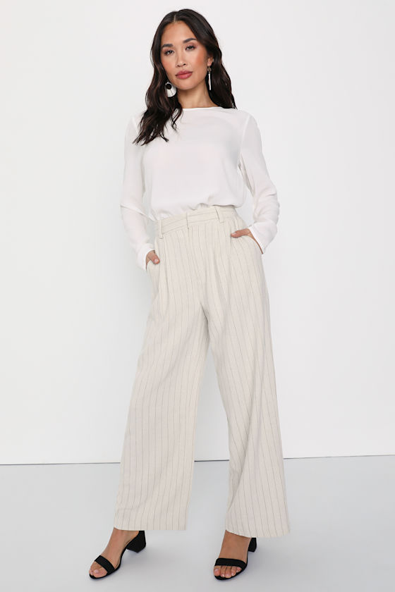 White Long Sleeve Top - White Crew Neck Blouse - Office Chic Top - Lulus