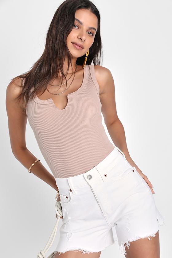 Daze Denim Bottom Line Shorts - White Shorts - High-Rise Shorts - Lulus