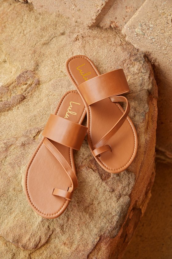 Cute Light Tan Sandals - Flat Sandals - Lulus