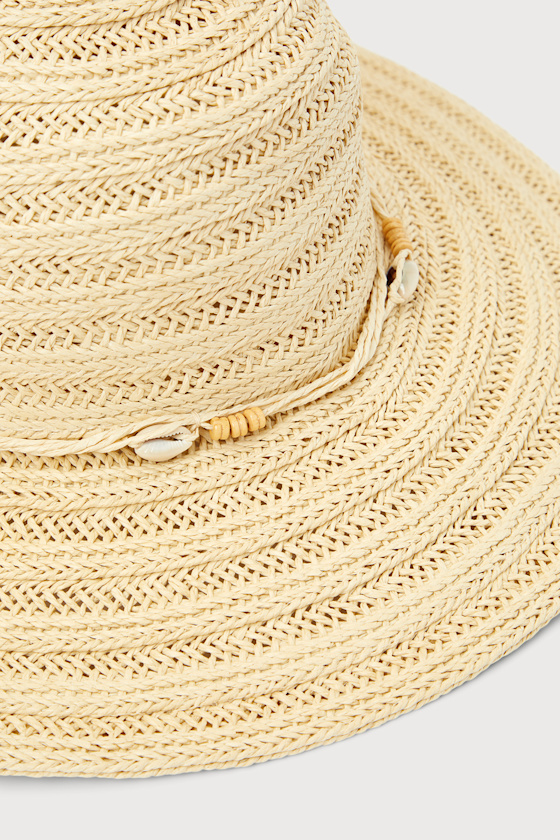 Seashell Sun Hat - Natural Woven Sun Hat - Wide Brim Sun Hat - Lulus