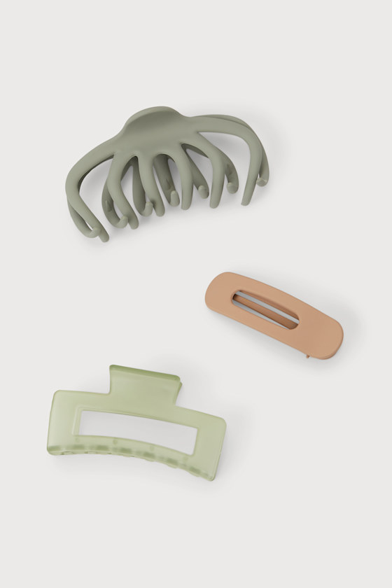 KITSCH Recycled Plastic Hair Clips - Claw Clip Set - Octopus Clip - Lulus
