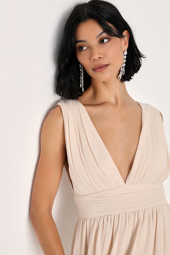 Cream Gown - Maxi Dress - Sleeveless Maxi Dress - Cream Dress - Lulus