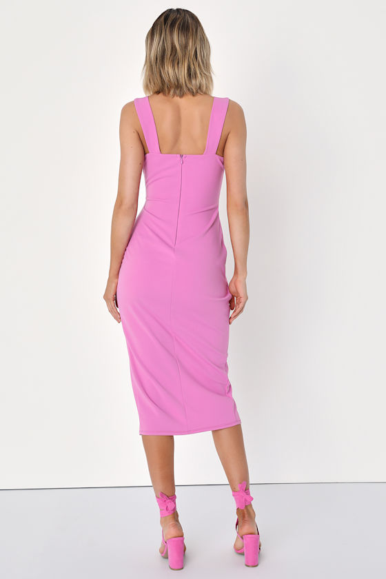 Rose Pink Dress - Tulip Midi Dress - Sleeveless Midi Dress - Lulus
