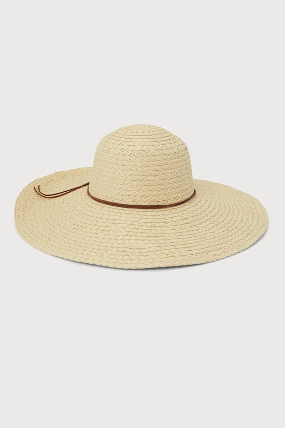 Beige Woven Hat - Straw Sun Hat - Wide Brim Sun Hat - Sunhat - Lulus