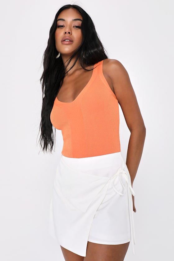 Ivory Skort - Wrap Skort - Overlapping Skort - Cute Skort - Lulus