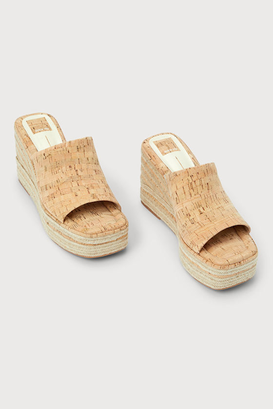 Dolce Vita Elaria Cork - Wedge Sandals - High Heel Sandals - Lulus