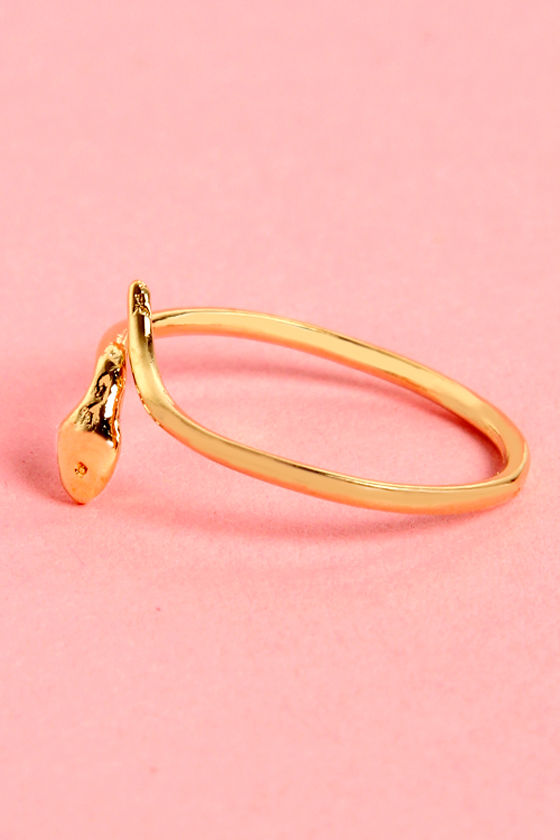 Cute Snake Ring - Gold Ring - Knuckle Ring - $12.00 - Lulus