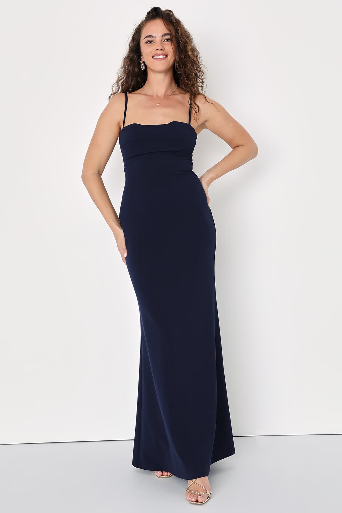 Navy Blue Maxi Dress - Bustier Maxi Dress - Blue Mermaid Maxi - Lulus