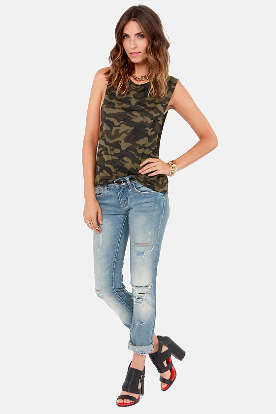 Cute Camo Print Top - Muscle Tee - $29.00 - Lulus