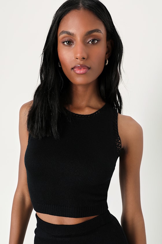 Black Two-Piece Dress - Crocheted Mini Dress - Two-Piece Dress - Lulus