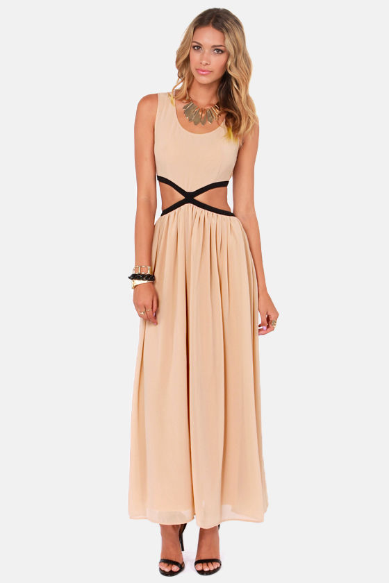 Pretty Blush Dress - Maxi Dress - Cutout Dress - $135.00 - Lulus