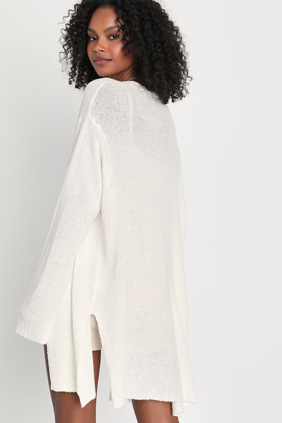 Ivory Knit Cardigan - Ivory Open-Front Cardigan - Spring Cardigan - Lulus