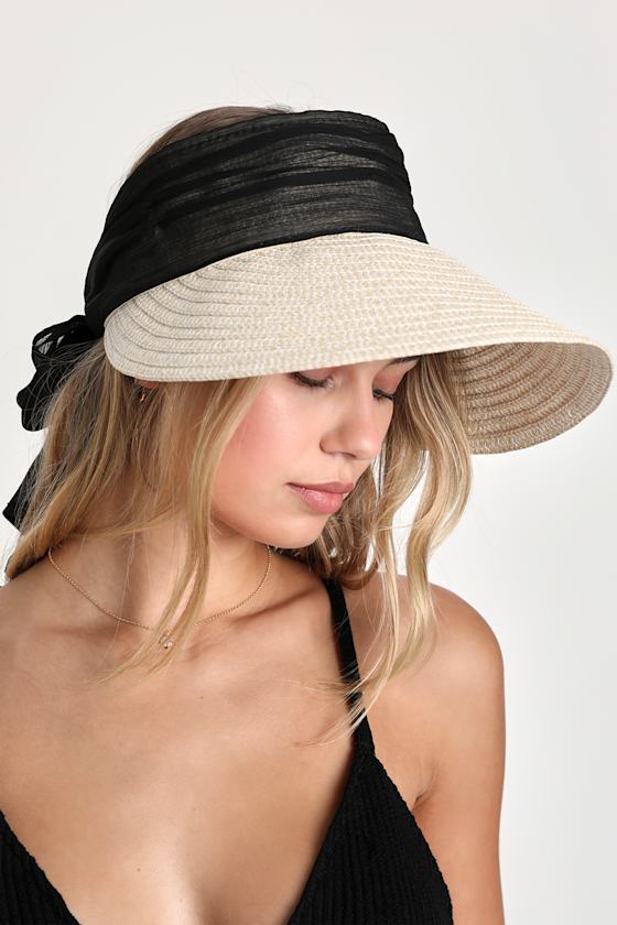 Straw Visor - Beige Straw Visor - Bow Visor - Women's Visors - Lulus