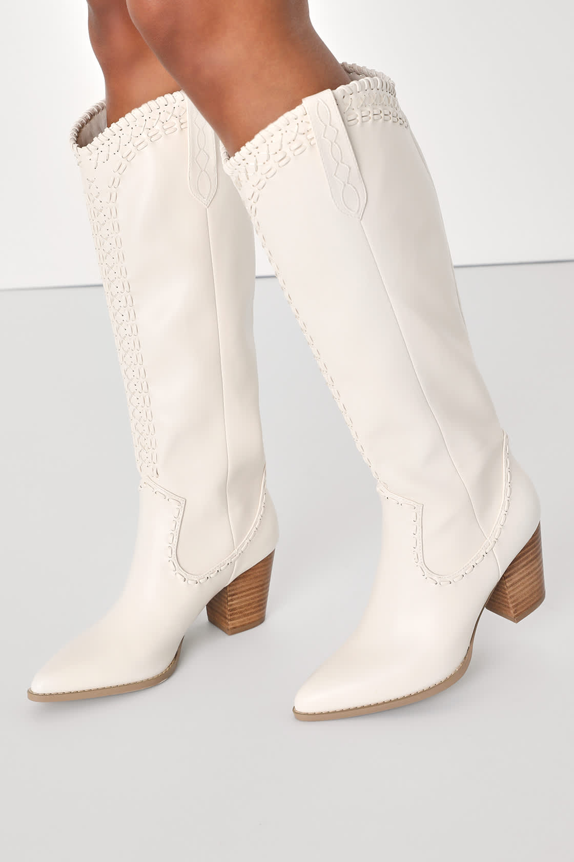 Billini Finley Boots - Ivory Western Boots - Knee-High Boots - Lulus