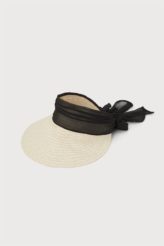 Straw Visor - Beige Straw Visor - Bow Visor - Women's Visors - Lulus
