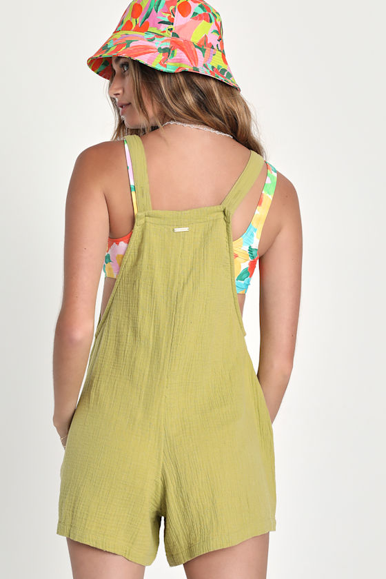 Billabong Beach Crush - Green Cotton Romper - Cute Romper - Lulus