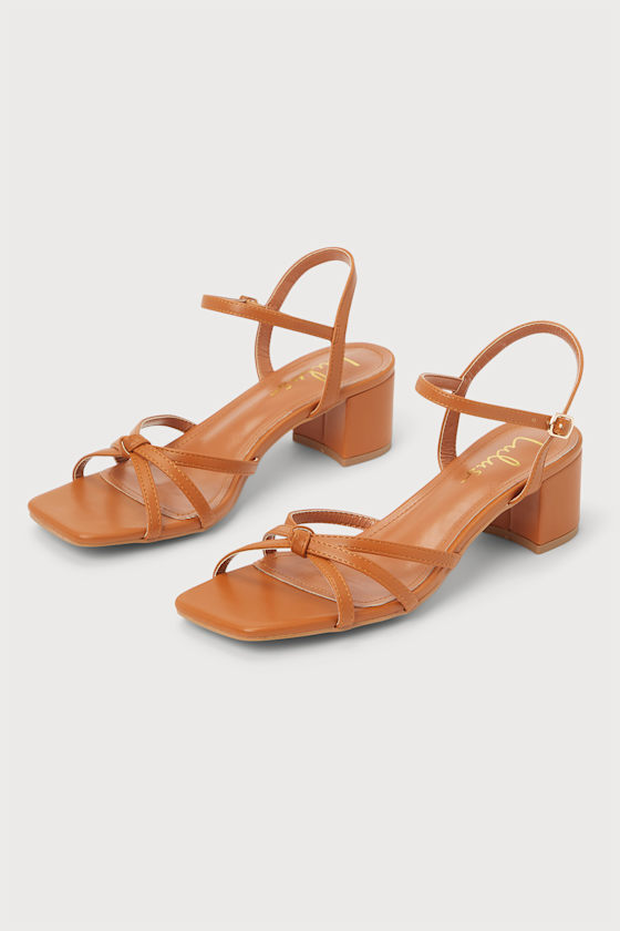 Brown High Heel Sandals - Strappy Heels - Quarter Strap Heels - Lulus