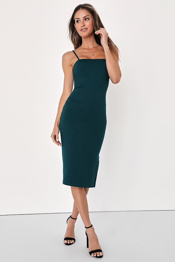 Sexy Forest Green Dress - Bodycon Dress - Midi Dress - Dress - Lulus