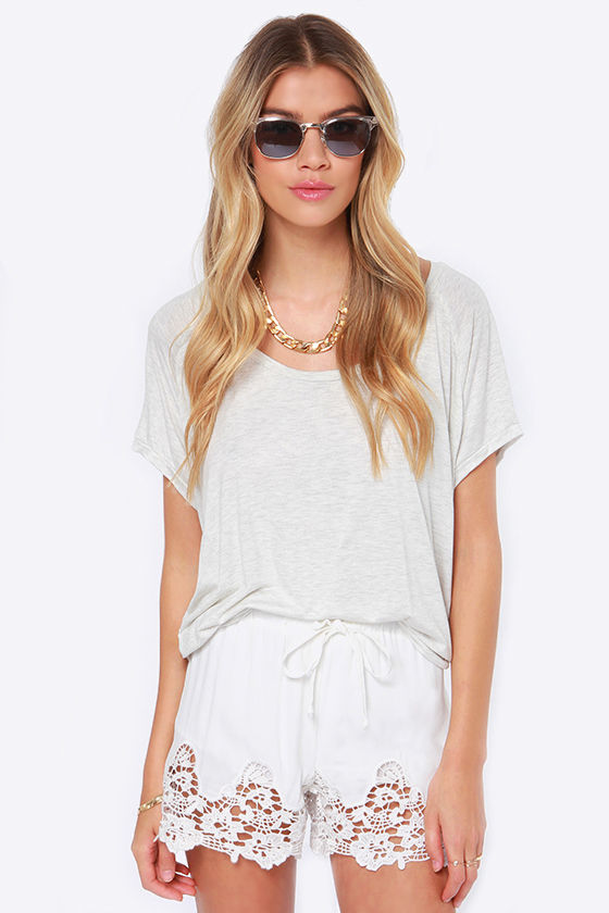 Cute Ivory Shorts - Drawstring Shorts - Lace Shorts - $61.00 - Lulus