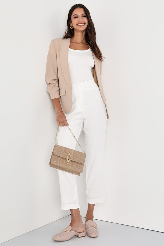 Chic Ivory Pants - Straight Leg Pants - Trouser Pants - Lulus