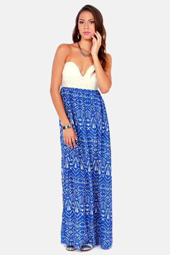 Reverse Dress - Maxi Dress - Lace Dress - Bustier Dress - $71.00 - Lulus