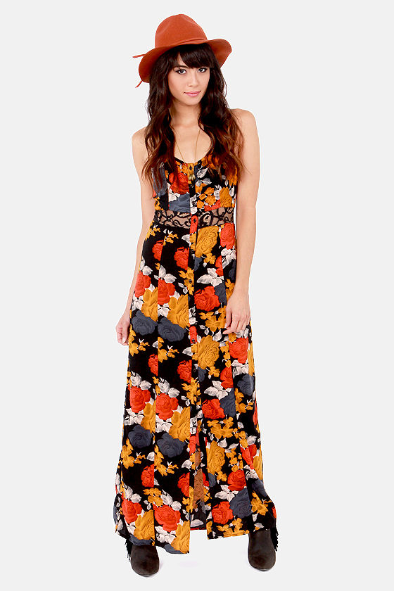 Volcom Take Me Home Dress - Floral Dress - Print Dress - Maxi Dress ...