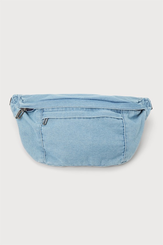 Light Blue Fanny Pack - Denim Fanny Pack - Oversized Fanny Pack - Lulus