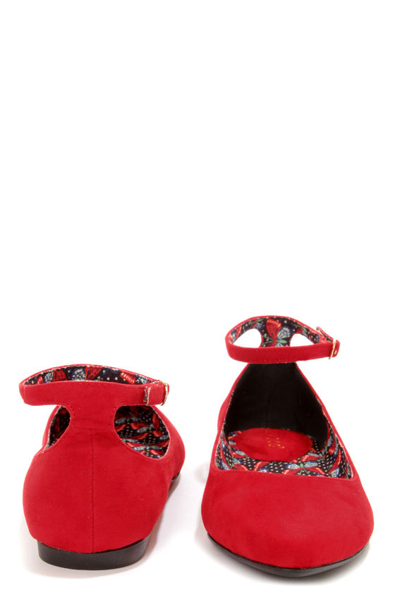 Bamboo Object 09 Red Velvet Pointed Flats - $23.00 - Lulus