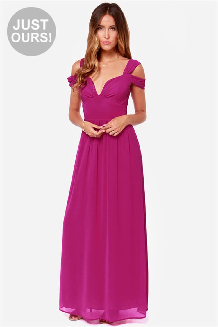 Magenta Bridesmaid Dresses Chiffon