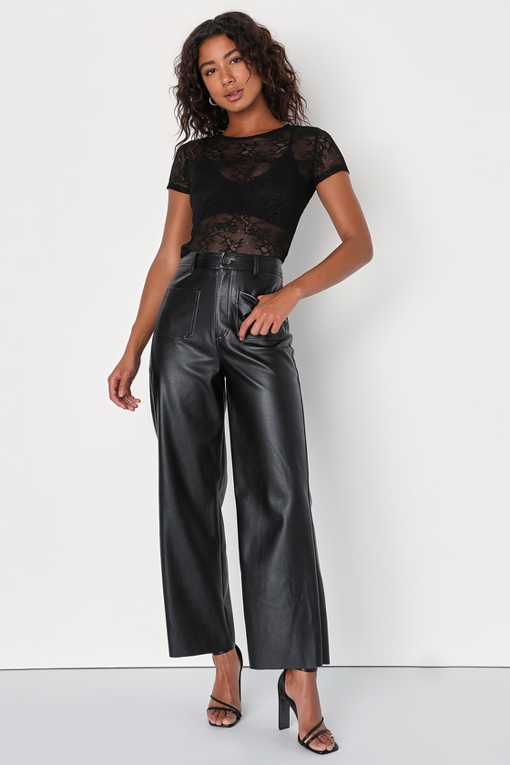 Black Lace Top Sheer Lace Top Sexy Lace Top Sexy Black Top Lulus