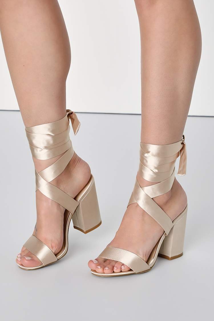 Champagne Colored Prom Shoes