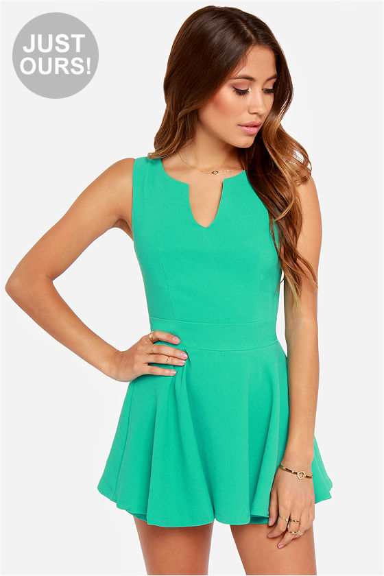 Cute Sea Green Romper - Sleeveless Romper - $47.00 - Lulus
