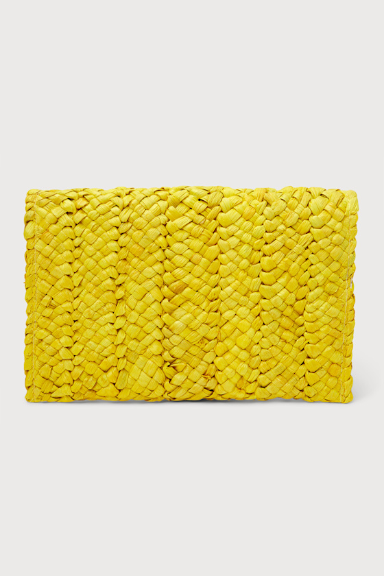Shiraleah Simonetta Clutch - Woven Clutch - Yellow Clutch - Lulus