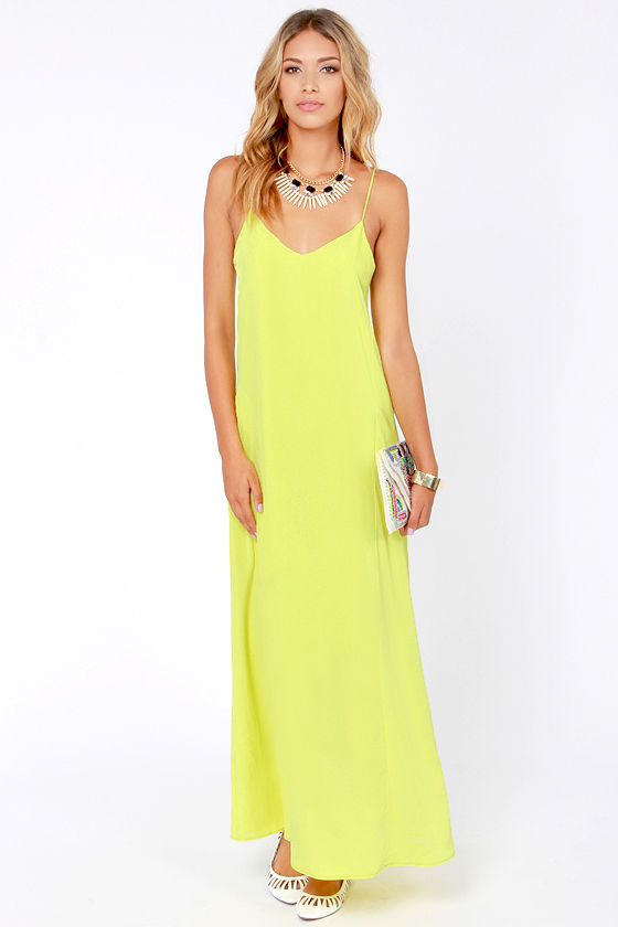 Ill Slink To That Chartreuse Maxi Dress 54 Fashion At
