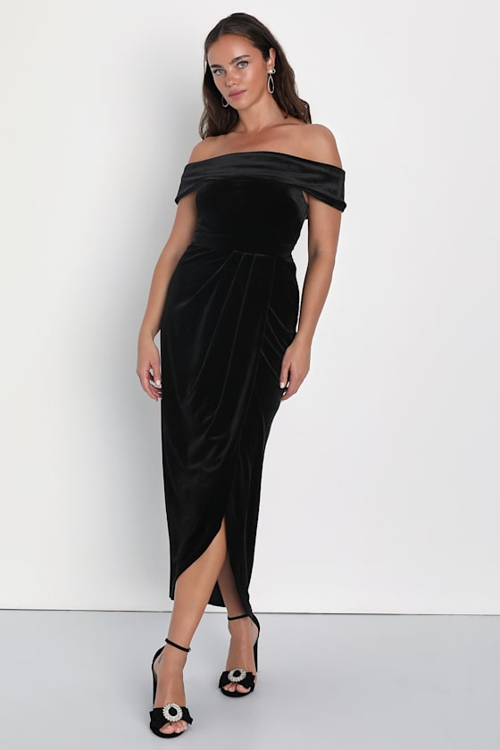 Black Velvet Maxi - Velvet Maxi Dress - OTS Maxi Dress - Lulus