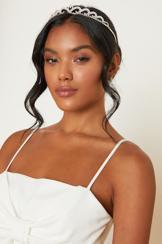 Silver Rhinestone Tiara - Bridal Crown - Bridal Tiara - Tiara - Lulus