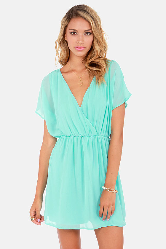 Pretty Sky Blue Dress - Chiffon Dress - $41.00 - Lulus