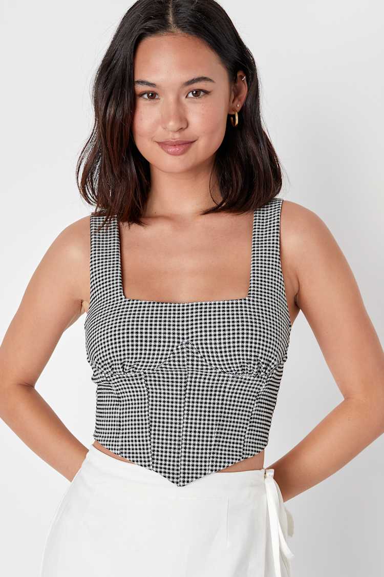White Crop Top Bustier