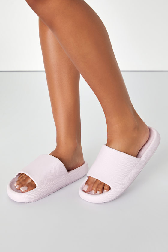 London Rag Relaxo - Pink Slide Sandals - Foam Slide Sandals - Lulus