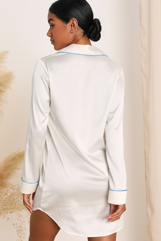 Bridal Lingerie - Satin Nightie - Nightgown - Button-Up Nightie - Lulus